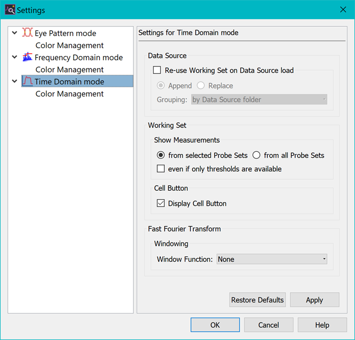 Analysis Result Viewer: Settings